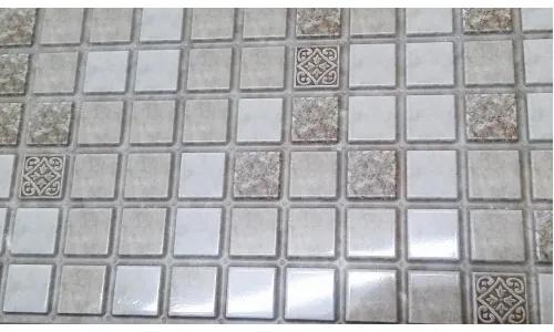 GRACE obkladový 3D PVC panel - Mozaika hnědá se vzorem 480 x 955 mm