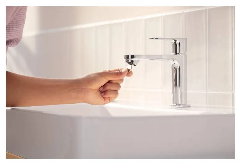 Hansgrohe Rebris S - Páková umyvadlová baterie 110 CoolStart bez odtokové soupravy, chrom 72520000