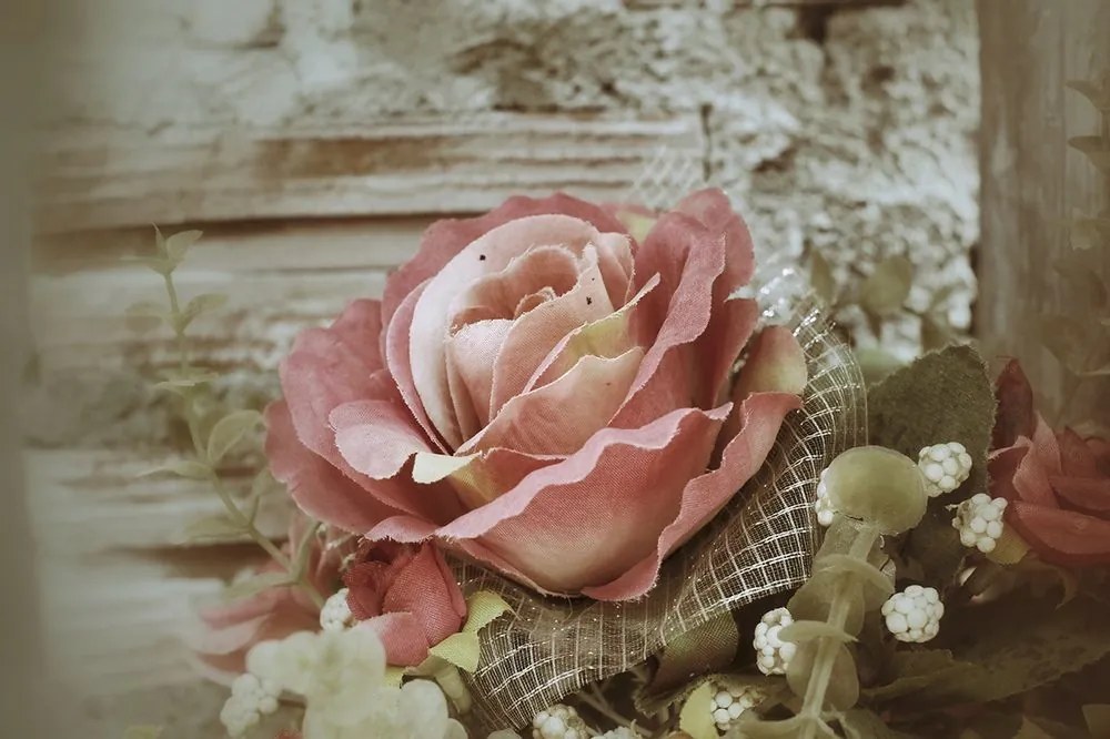 Samolepící fototapeta elegantní vintage růže - 150x100 cm