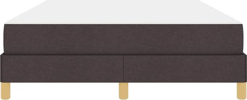 Postel s boxspringem s matrací Tmavě hnědá 140 x 190 cm textil 3398566