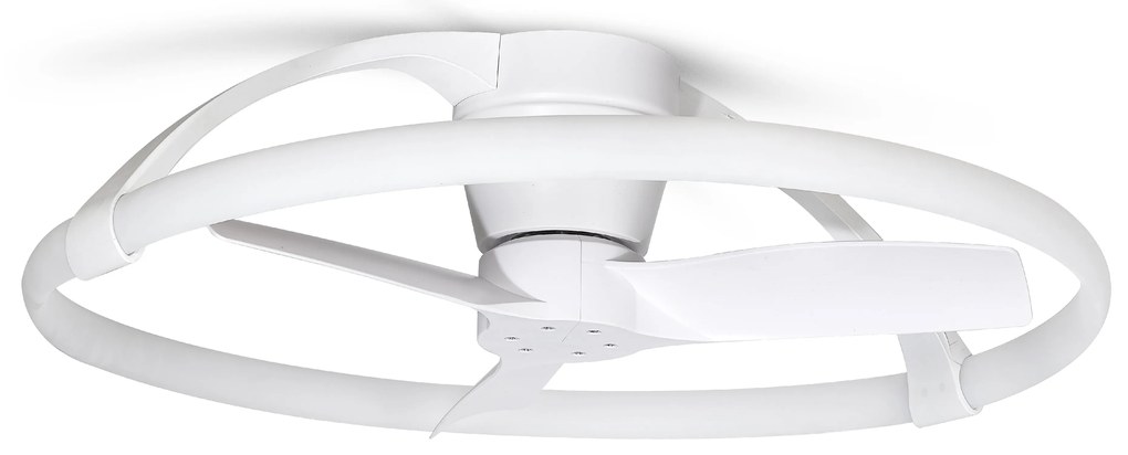 Mantra Nepal Mini, stropní svítidlo s ventilátorem a dálkovým ovladačem, LED 55W 2700K-5000K, bílá, průměr 75cm