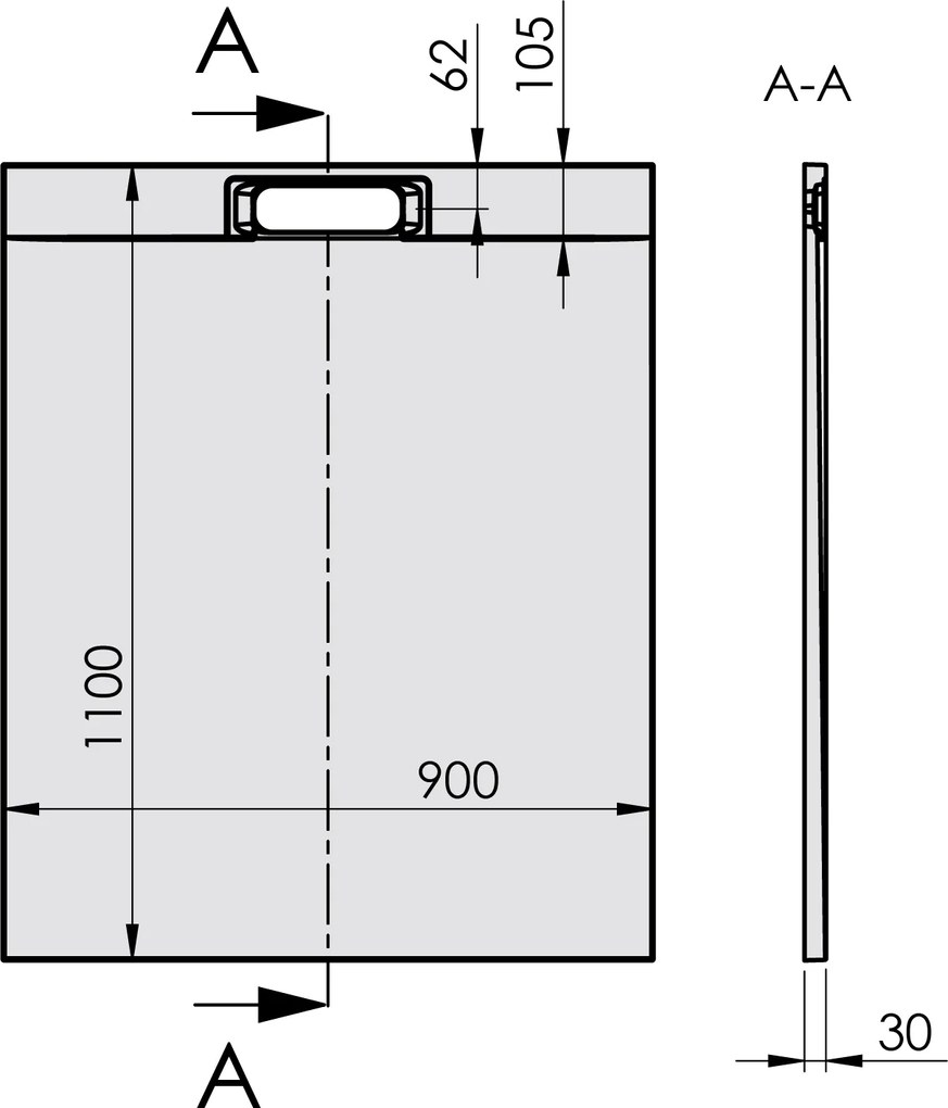 Polysan Sapho, KAZUKO sprchová vanička z litého mramoru, obdélník, 110x90cm, bílá