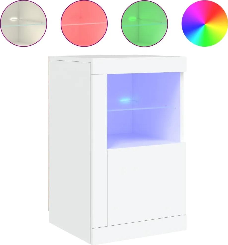 vidaXL Odkládací skříňka s LED osvětlením kompozitní dřevo [836630] Barva: hnědý dub