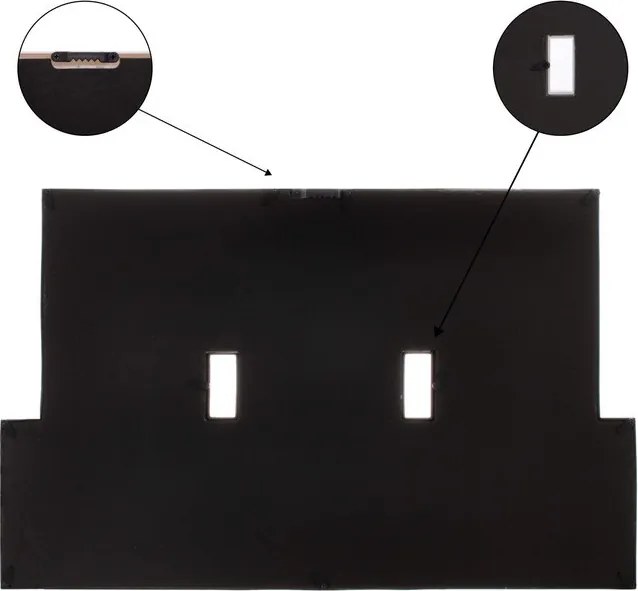 Fotorámeček na 6 fotek, 44x28 cm, černý SPRINGOS PANORAMA