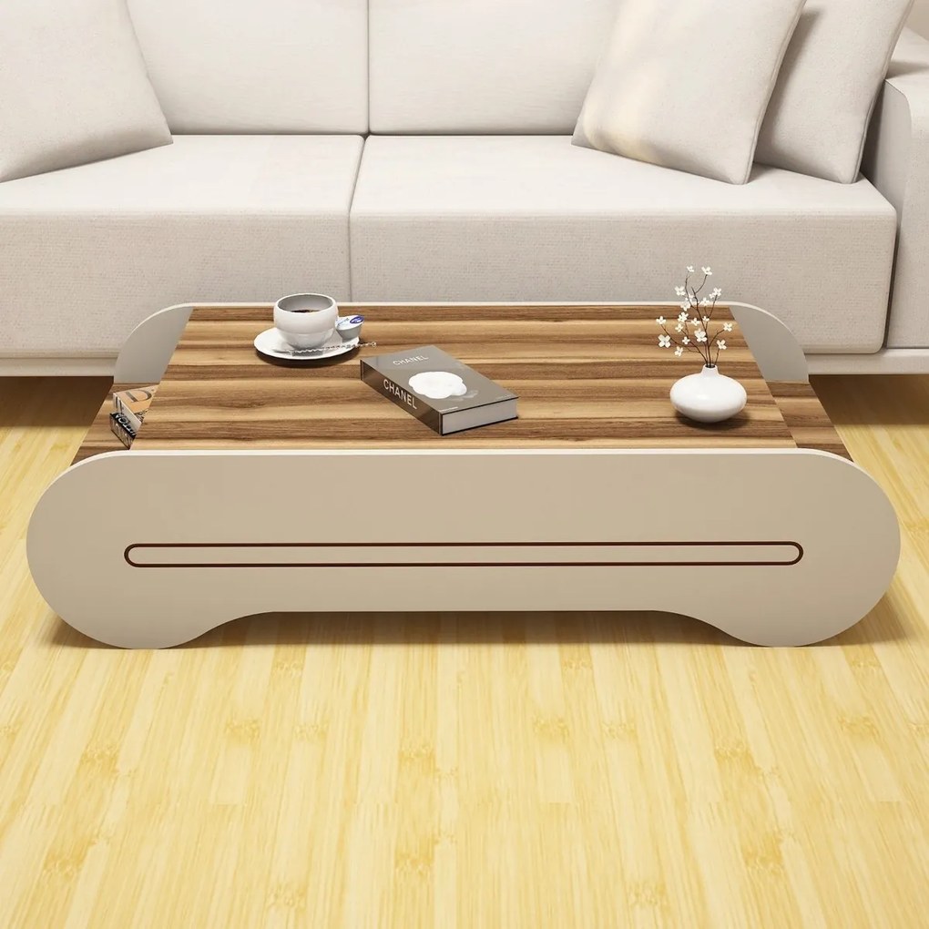 Konferenční stolek Cool ořech/krémový