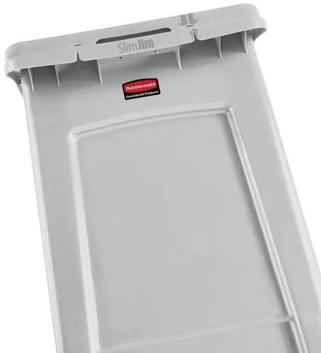 Plastový odpadkový koš Rubbermaid Slim Jim Under Counter na tříděný odpad, objem 87 l, šedý