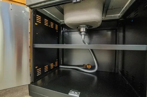 Venkovní kuchyně GrandHall s grilem Maxim G5 a s dřezem a vinotékou, 262cm
