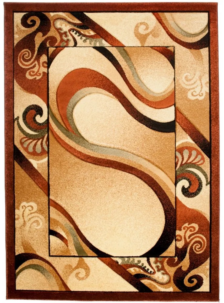 Kusový koberec Vlnění béžový, Velikosti 70x140cm