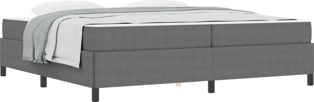 Rám postele s matrací Světle šedá 200 x 200 cm textil 3399140