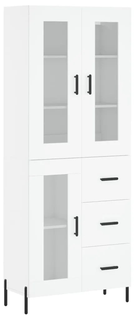 Skříň highboard bílá 69,5 x 34 x 180 cm kompozitní dřevo - Default Title