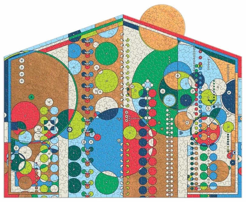 Galison Fóliové tvarované puzzle Nástěnná malba 750 dílků