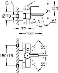 Grohe - Vanová baterie s příslušenstvím, chrom