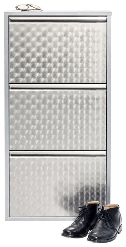 Kovový botník ve stříbrné barvě Kare Design Caruso