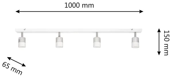 LED Bodové svítidlo TUBSSON 4xGU10/4,8W/230V bílá/lesklý chrom