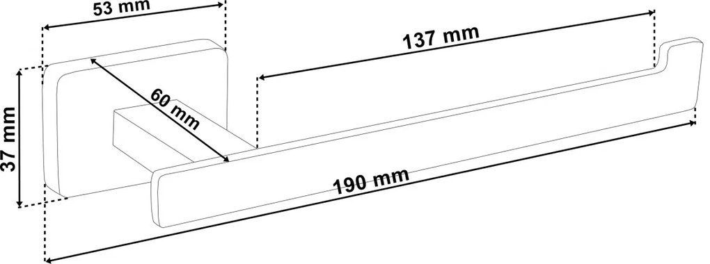 Držák na toaletní papír SARYS černý