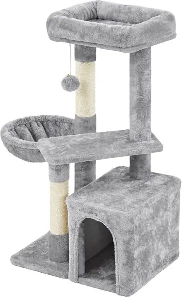 Škrabadlo pro kočky Yaheetech – světle šedá, 87 cm (256101396036)