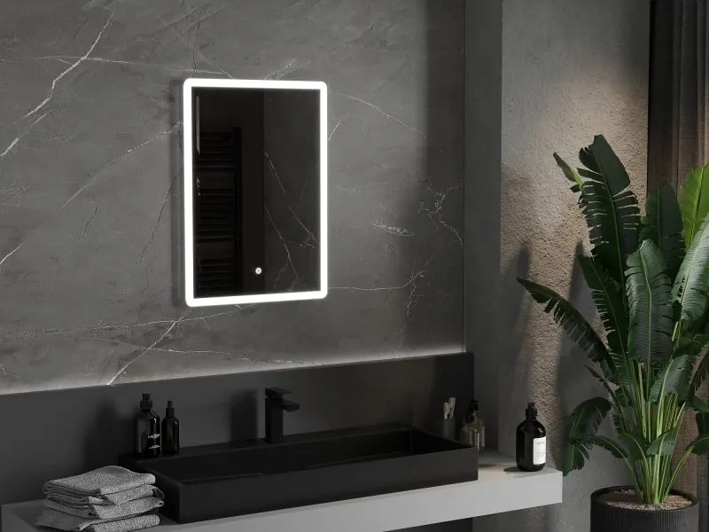 Mexen Navia koupelnové zrcadlo osvětlené 50 x 70 cm, LED 6000K, proti mlze - 9803-050-070-611-00
