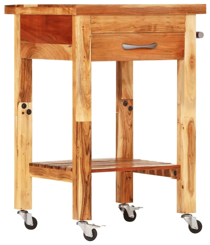 Kuchyňský vozík 55 x 55 x 89 cm masivní akáciové dřevo,  355013