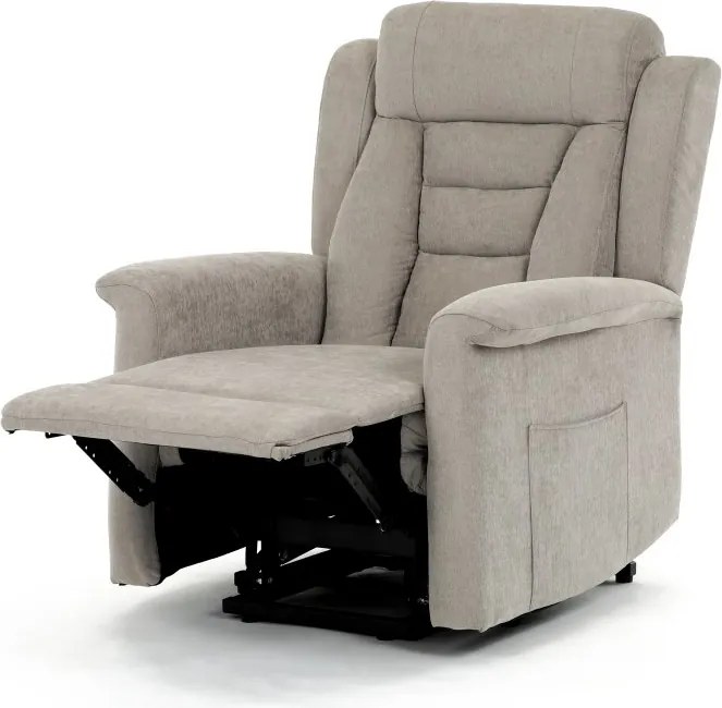 Relaxační křeslo ELECTRO s lanýžovým čalouněním a 2 motory Autronic