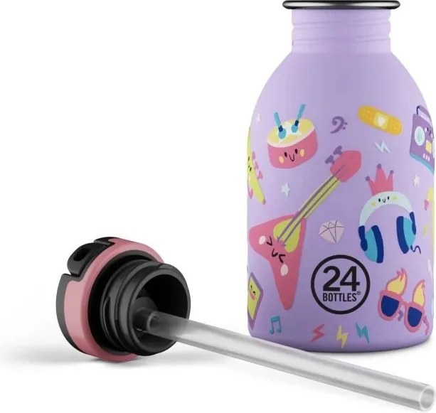 Nerezová dětská láhev Music Friends 250ml 24 Bottles