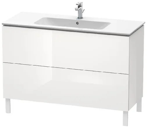 Duravit L-Cube - Umyvadlová skříňka 86x122x48 cm, 2 zásuvky, lesklá bílá LC662802222