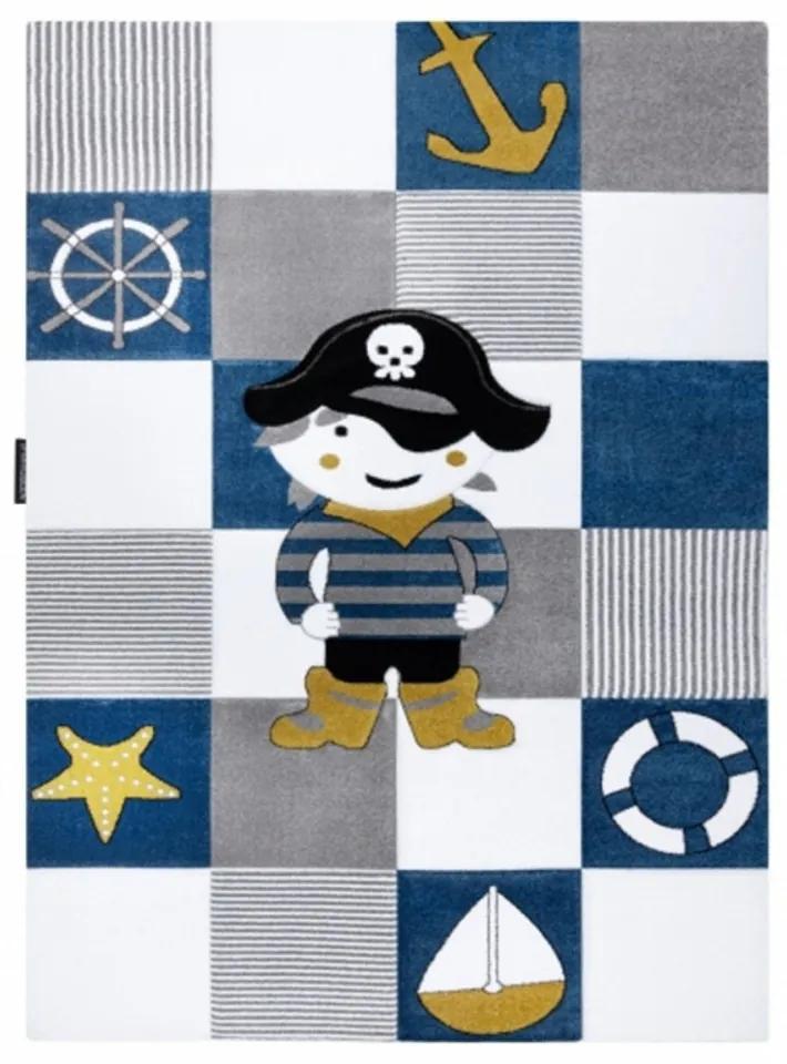 Dětský kusový koberec Malý pirát modrý, Velikosti 160x220cm