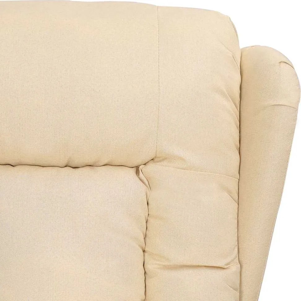 Polohovací křeslo krémové textil 339057