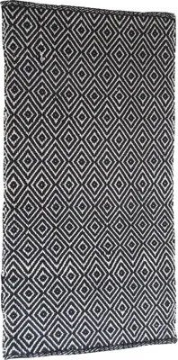 Kusový koberec Fleckerl Diamant 65x130 cm černobílý