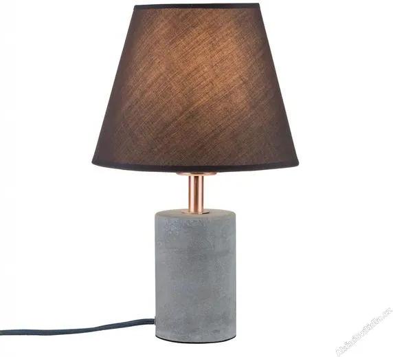 P 79622 Stolní lampa Neordic Tem látkové stínidlo bílá / měď / beton - PAULMANN