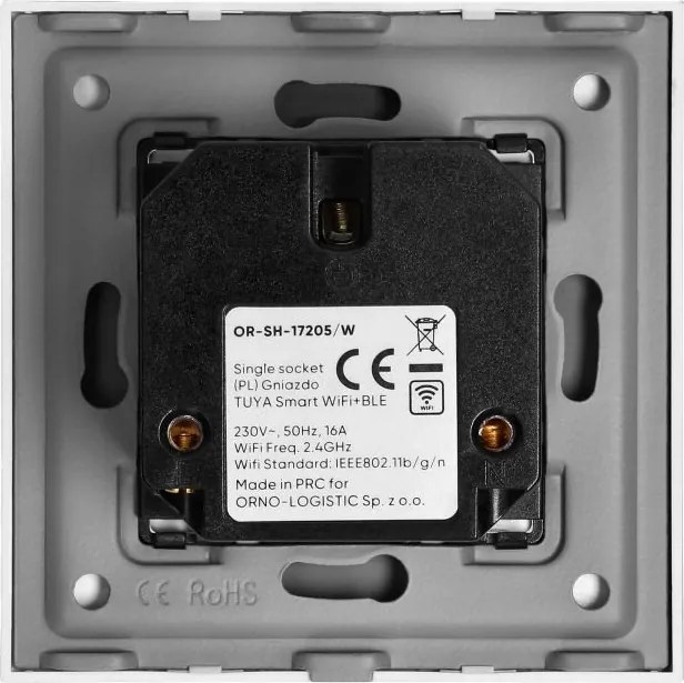 Chytrá zásuvka s TUYA ORNO OR-SH-17205/W Smart Home, pod omítku
