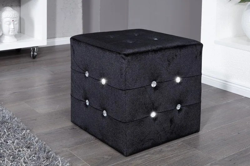 Deflee taburet BOUTIQUE BLACK TAB11042100% polyester  40 cm x 40 cm x 40 cm