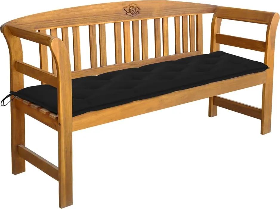 vidaXL Zahradní lavice s poduškou 157 cm masivní akáciové dřevo [3064288] Barva: krémová
