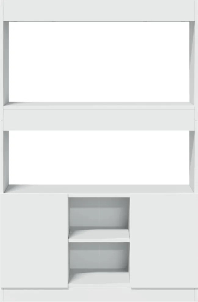 Skříň highboard bílá 92 x 33 x 140 cm kompozitní dřevo 3309609