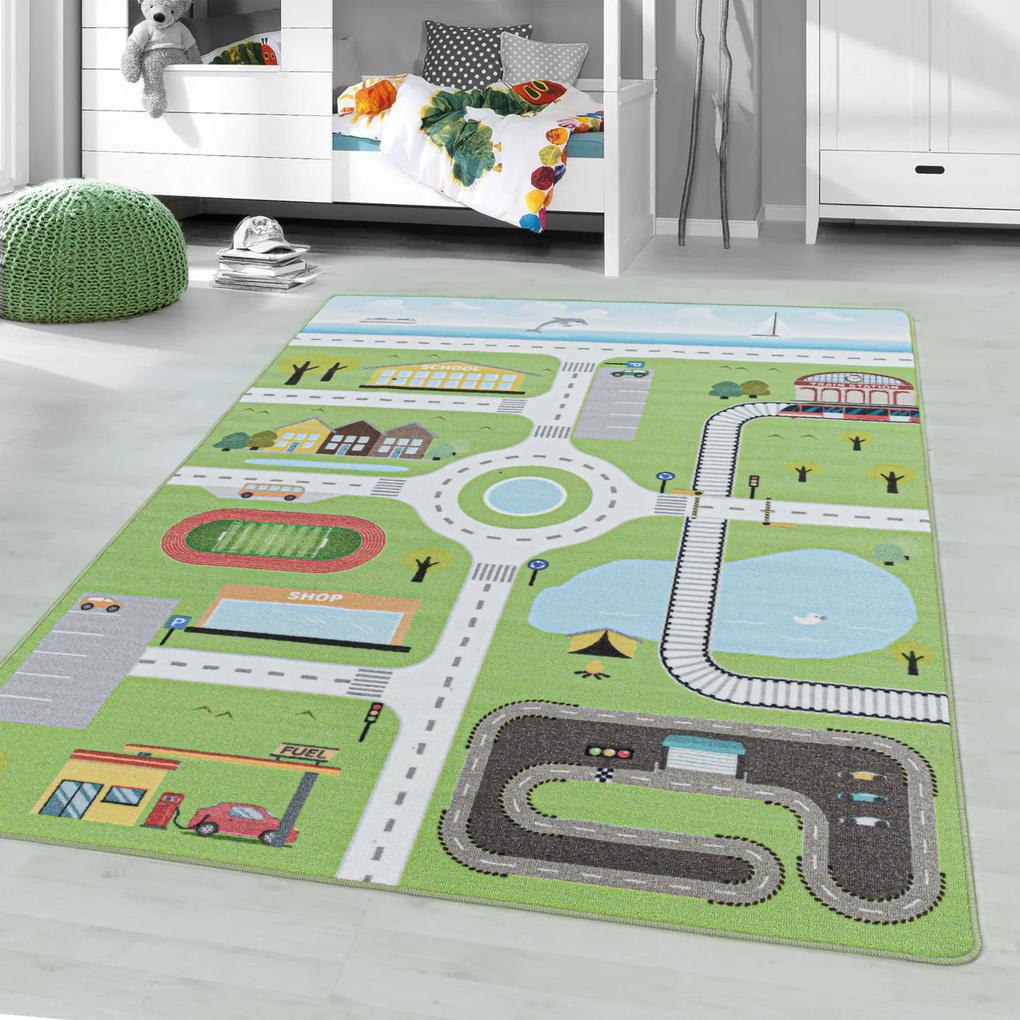 Ayyildiz koberce Dětský kusový koberec Play 2902 green Rozměry koberců: 140x200