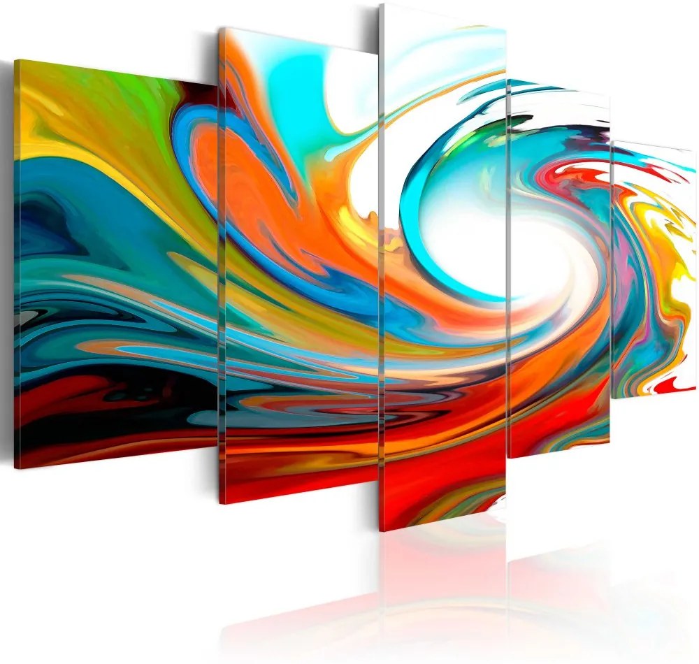 Obraz na plátně Bimago - Colorful swirl 100x50 cm