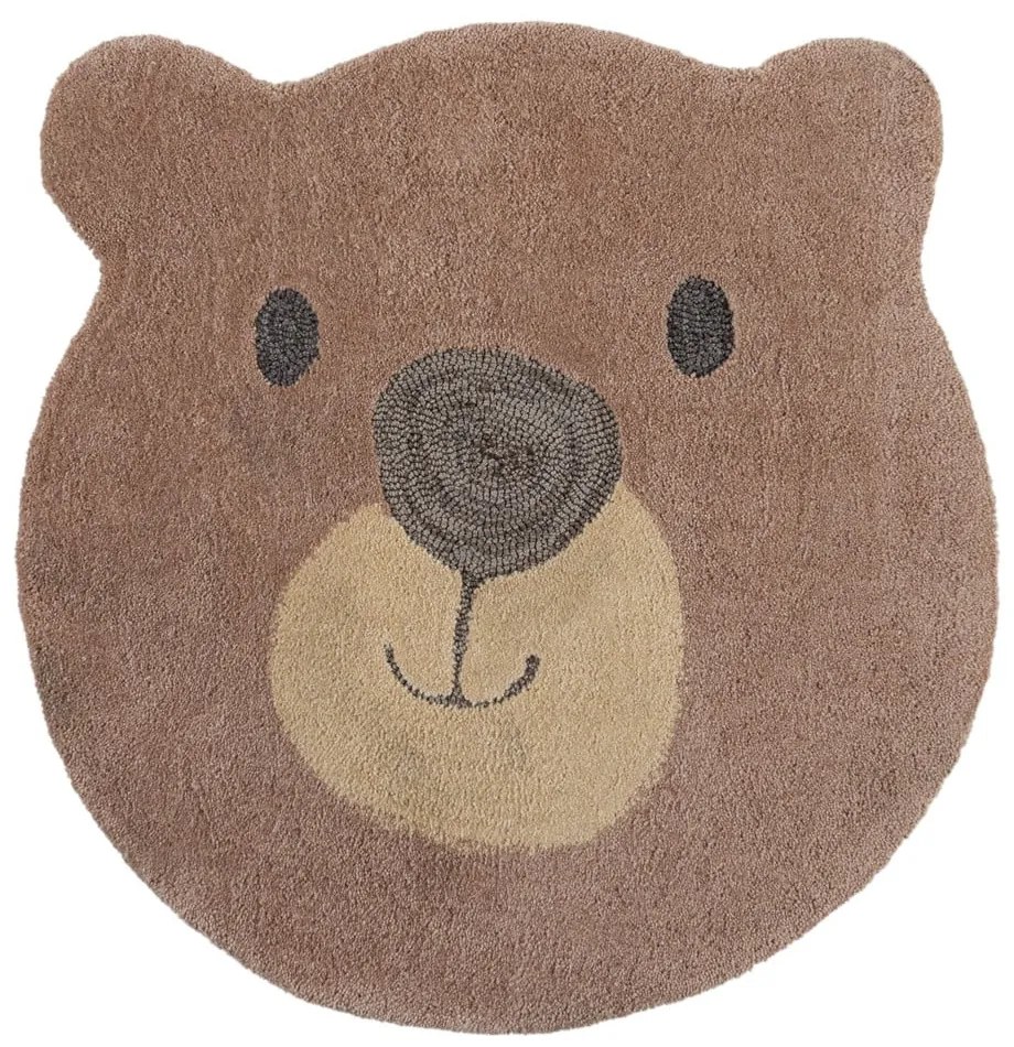 Dětský koberec Flair Rugs Bear Face, ø 70 cm