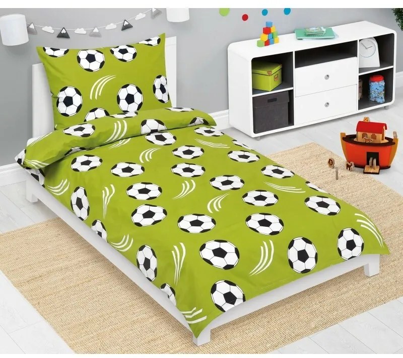 Bellatex Bavlněné povlečení Junior Fotbal, 140 x 200 cm, 70 x 90 cm