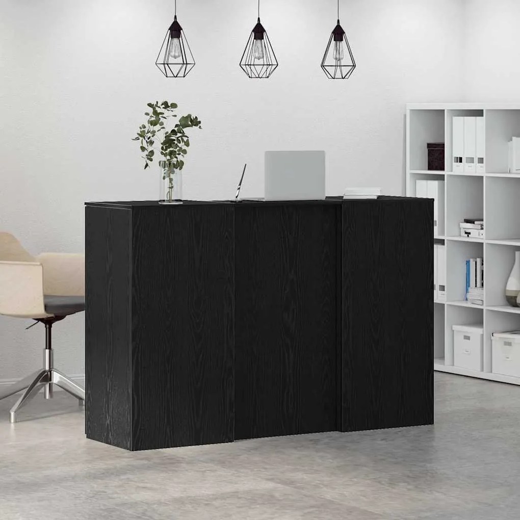 Recepční stůl černý dub 155x50x103,5 cm kompozitní dřevo 3324197