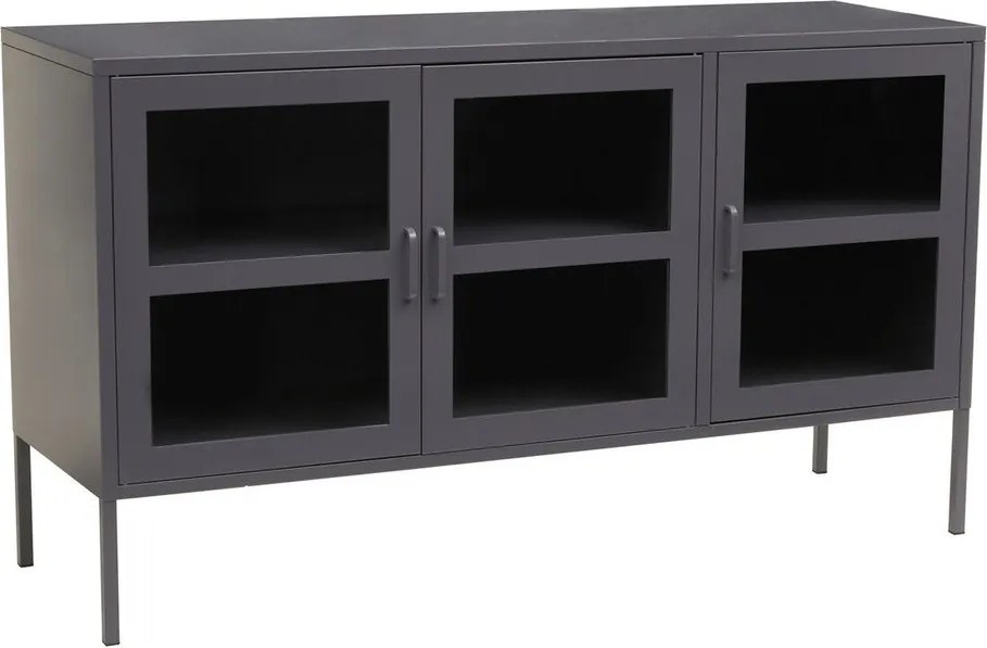 Šedá ocelová vitrína 140x80x45 cm Acier – Premier Housewares