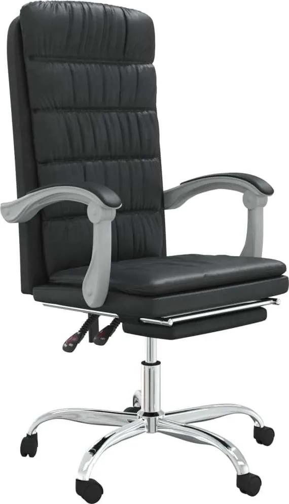 vidaXL Polohovací kancelářská židle umělá kůže [349653] Barva: Černá