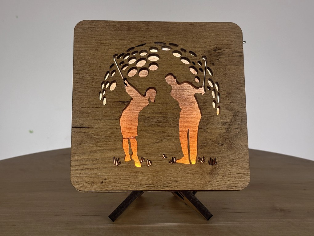 Li-Go "Golf" lampa 19x19cm provedení povrchu: dub světlý