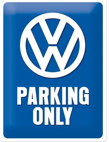 Postershop Plechová cedule - Volkswagen Parking Only 40x30 cm