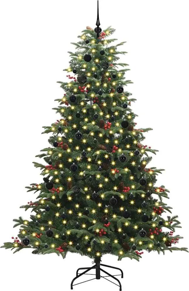 Umělý vánoční stromeček Zelená 240 cm PVC, kov a plast 3395569