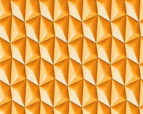 Vliesové tapety na zeď Harmony Mac Stopa 3D vzor oranžový