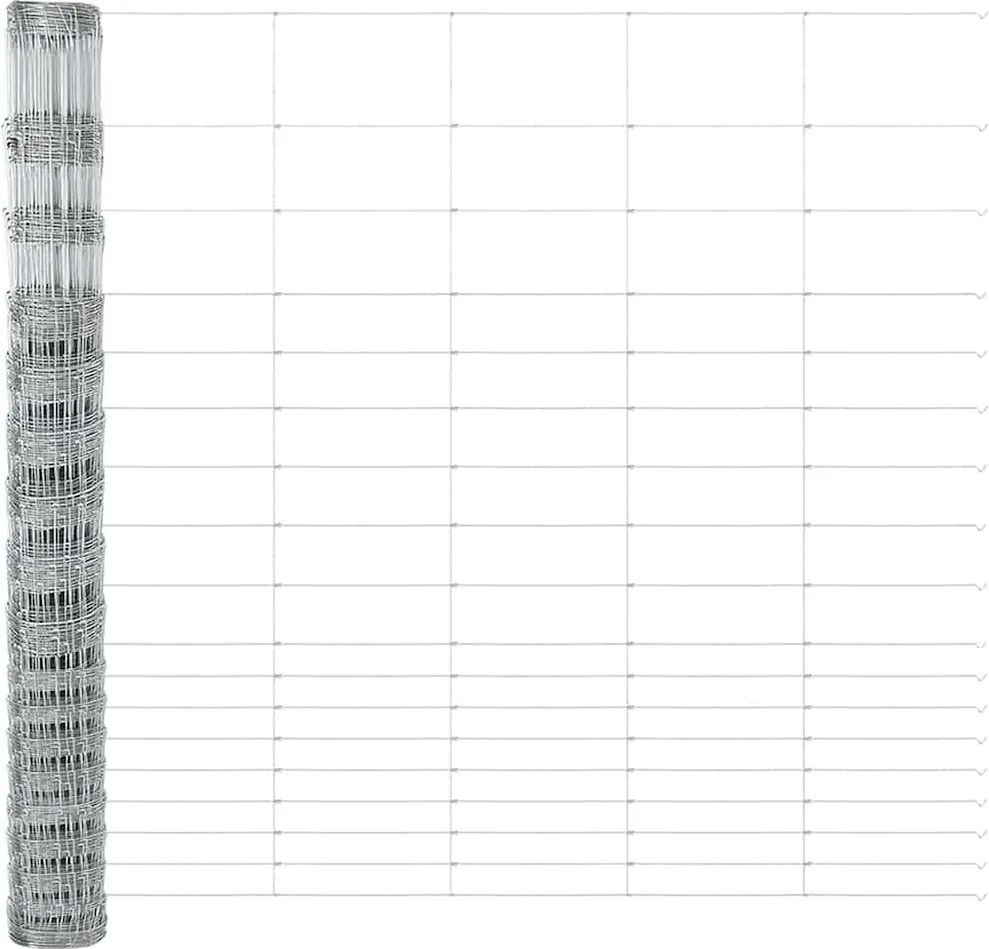 Svařované drátěné ploty s hroty 50 x 1,5 m Pozinkovaná ocel 3351465