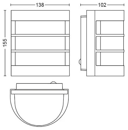 Philips 17474/47/PN - Venkovní nástěnné svítidlo 1xE27/60W/230V IP44 matný chrom