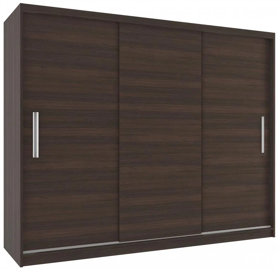 Šatní skříň Simply 235 cm - kaštan