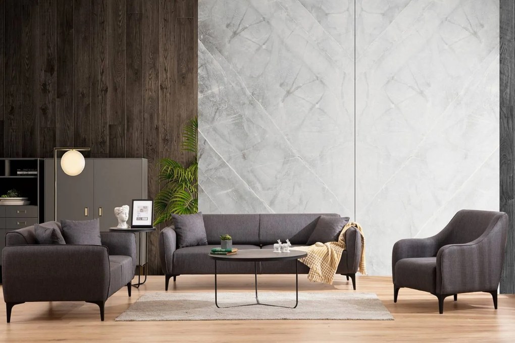 Designové křeslo Beasley tmavě šedé