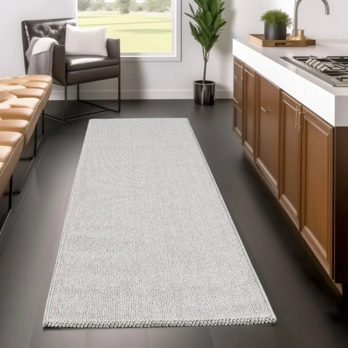 Vopi | Kusový koberec Loom 4300 silver - 80 x 250 cm