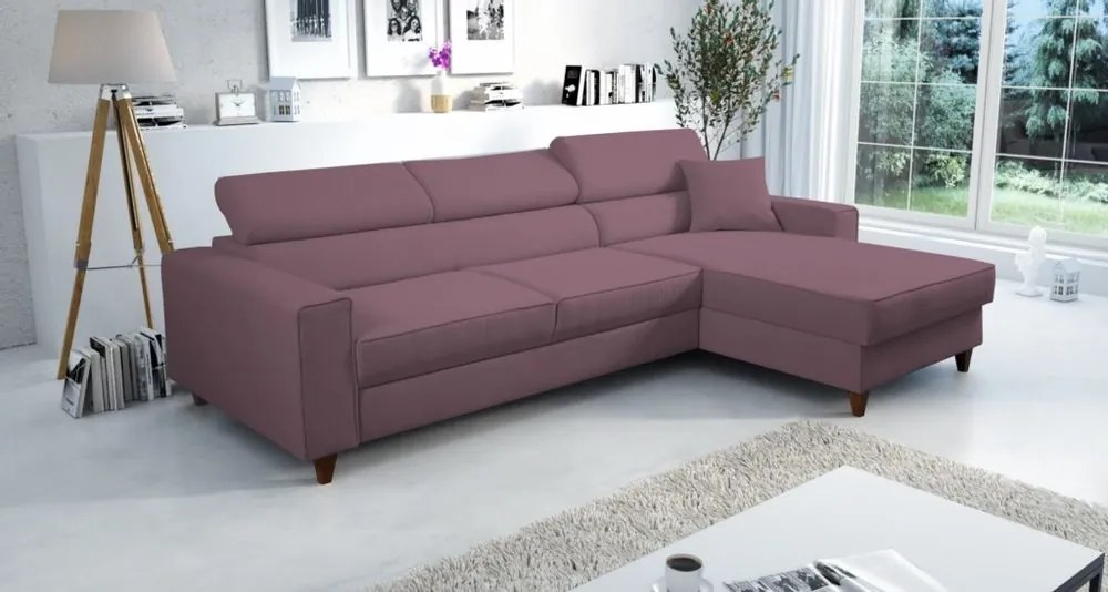 SOB FURNITURE Rohová sedací souprava NICI - Vínová